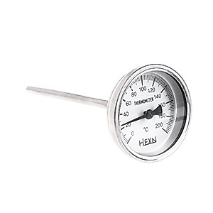 kobeIeen 50/100/150/200/300℃ Bi-Metallic Metal Temperature Gauge for Pipeline Industrial Use