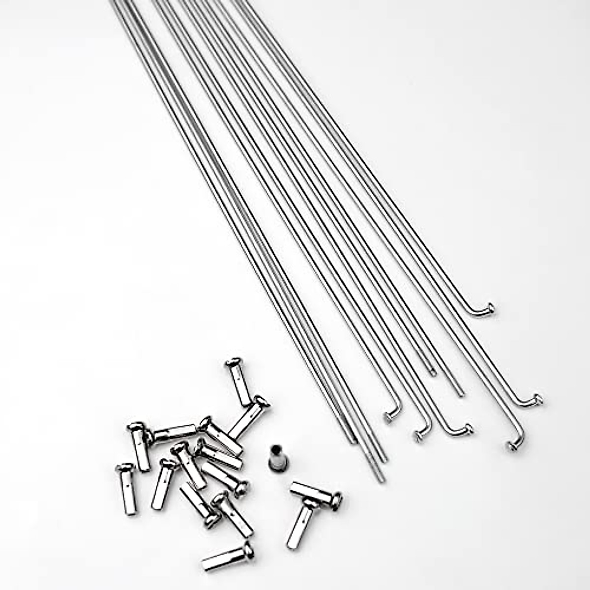 BaveL 36pcs Steel Spokes Mountain Bike Spokes MTB 272mm W/Nipples (Silver, 272)