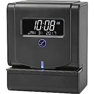 Lathem Heavy Duty Maintenance-Free Thermal Print Time Clock (2100HD), Black, 9.8" x 6" x 8"