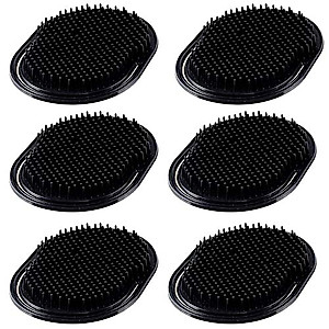 Rolybag 6Pcs Shampoo Pocket Comb Massage Hair Comb Pocket Palm Brush Comb Portable Hair Comb Beard Comb Creative Scalp Massage Brush Comb for Men and Pets (6PA)