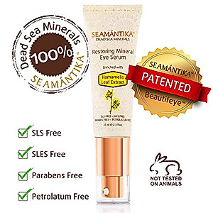 Eye Serum Anti Aging for dry skin, dark circles, wrinkle, puffy eyes - Under eye treatment with Instantly Ageless - bye bye under eye Wrinkle, Natural Under eye serum treatment - SEAMANTIKA