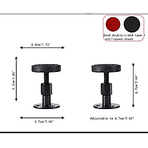 OUKEYI 4 Pieces of Adjustable Threaded Bed Frame Anti-Shake Tool,Headboard Stoppers，Bed stoppers ，Wall Bed headboard Anti-Shake Fixer for Beds Cabinets Sofas, 30-68mm (Black)