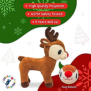 Little Jupiter Reindeer Stuffed Animal Plush Pet Set - Includes Reindeer Stuffed Toy with Purse for Age 4-5 - 6-7 yrs - Christmas Stuffed Animal for Girls - Stuffed Animals - Toy Reindeer