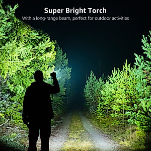 Lepro LED Flashlights LE2000 High Lumens, 5 Lighting Modes, Zoomable, Waterproof, Pocket Size Flashlight for Outdoor, Emergency, Camping Gear, Powered by AAA Battery