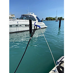 Line Caddy Docksider, White, Blue, Arm is approximately 6′ long