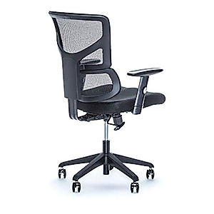 X-Chair X-Basic Task Chair, Black Flex Mesh - Ergonomic Office Seat/Adjustable Backrest/Foam Seat/Relaxed Recline/Perfect for Office or Home Desk