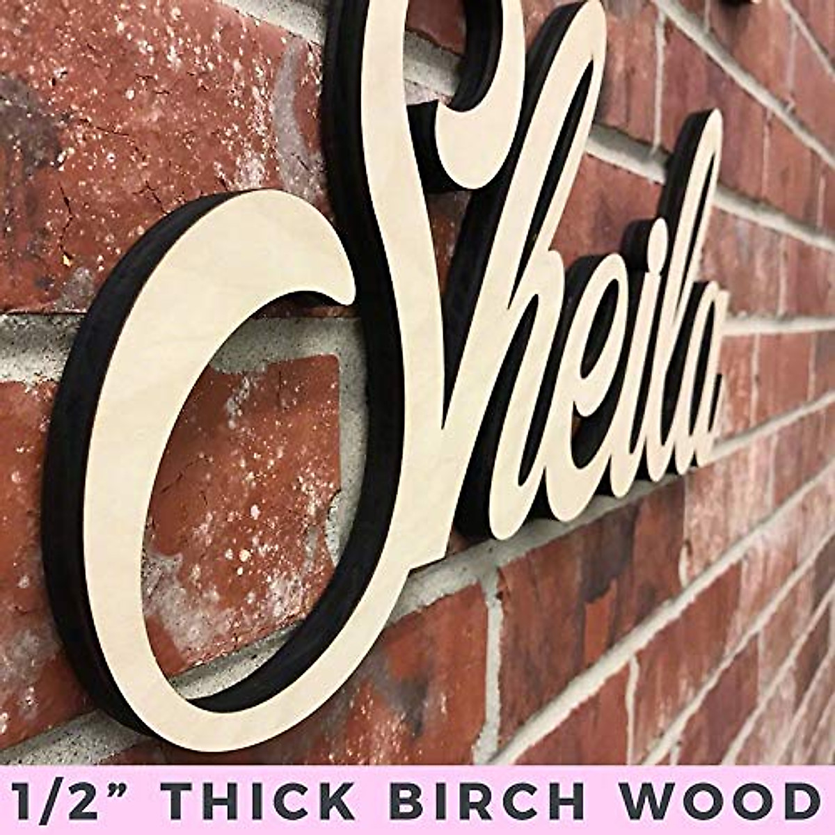 Personalized Wooden Baby Name Sign – Nursery Wall Letters, Kids’ Room Décor, 1/2" Thick, 12"-33" Wide