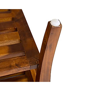 Ala Teak Indoor Outdoor Patio Garden Yard Bath Shower Spa Waterproof Stool Bench Fully Assembled