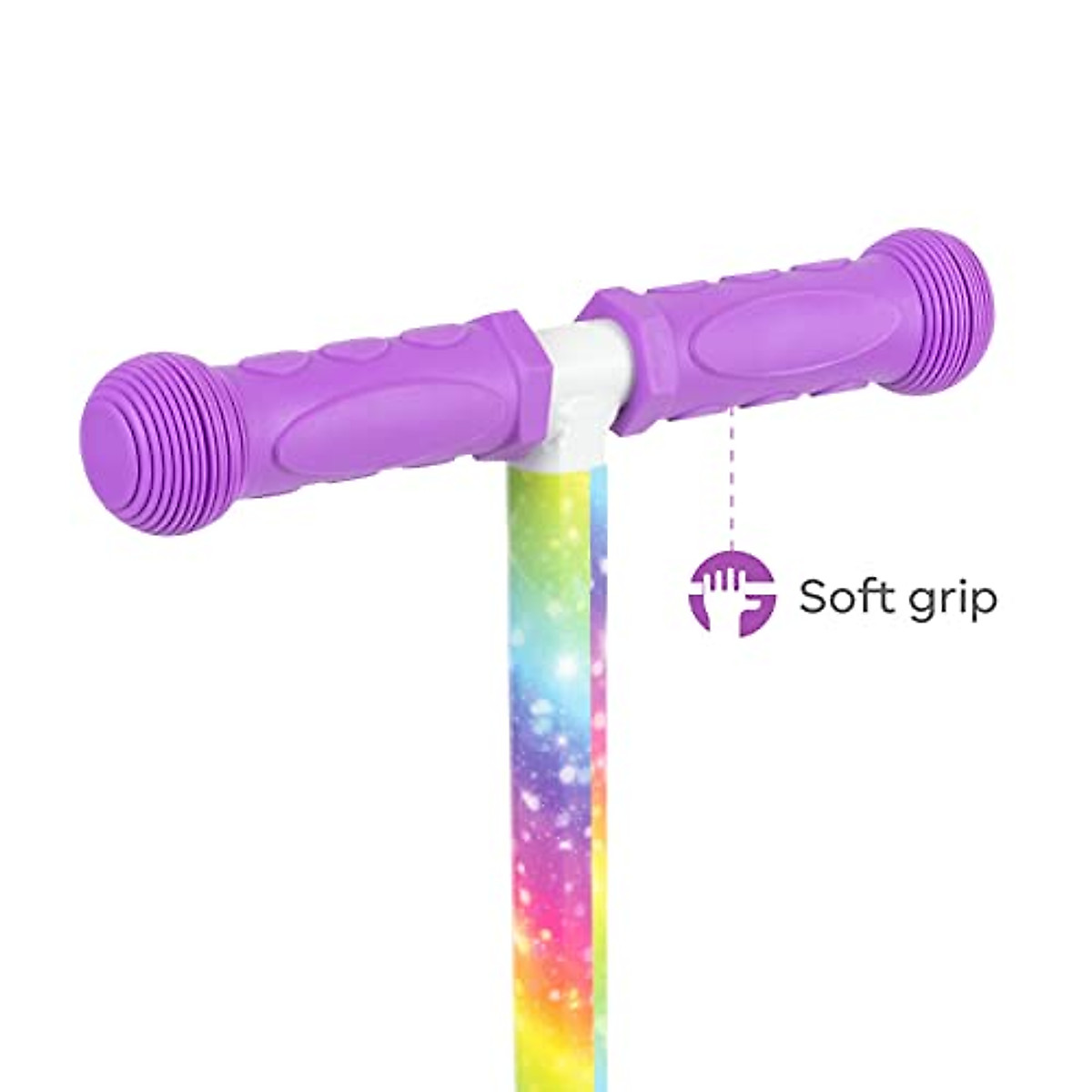 Dimensions Unicorn Kick Scooter for Kids, Self-Balancing 3 Wheeled Light Up Scooter with Extra Wide Anti-Slip Deck, Rear Brake, Lean to Steer, Lightweight Design, for Kids 3 and up, 75 LB Limit