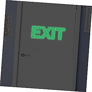 Anneome Exit Sign Sticker Exit Decal Noctilucence Exit Sign Exit Wall Decal Exit Wall Sticker Emergency Door Exit Sign Exit Photoluminescent Signs Stickers Luminous Exit Sign Emblems Green