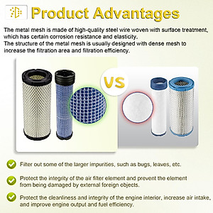 m131802 p821575 p822858 11013-7044 11013-7045 M131803 Air Filter 25 083 04-S Inner & 25 083 01-S Outer for Kawasaki 11013-7020 11013-7019 841497 821136 2320 TA040-93230 TA040-93220