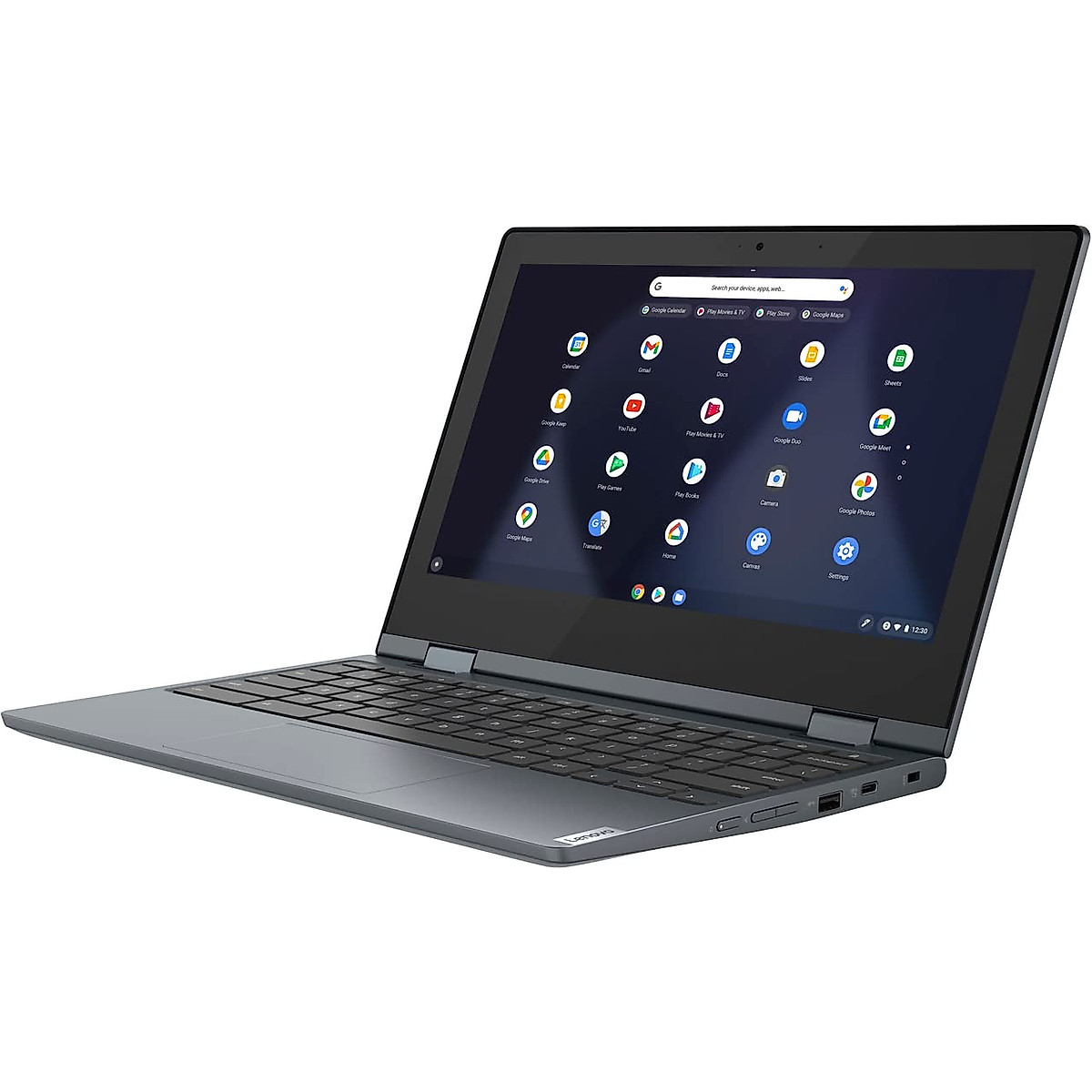 2022 lenovo Flex 3 Chromebook 11.6" 2-in-1 HD Touchscreen Laptop, Intel Celeron N4020 Processor, 4GB RAM, 64GB eMMC Flash Memory, HD Webcam, Chrome OS, Abyss Blue, 128GB Snowbell USB Card
