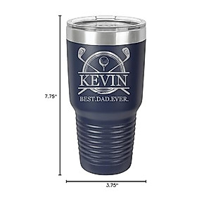 Customized Ringneck Tumbler 30 oz with Straw, Personalized Tumbler with Custom Name Text Engraved in USA - Basketball, Tennis, Soccer, Golf, Football, Coach Gift (Black with ring)