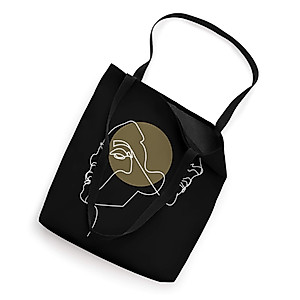 Faces Line Art Aesthetic Black Tote Bag