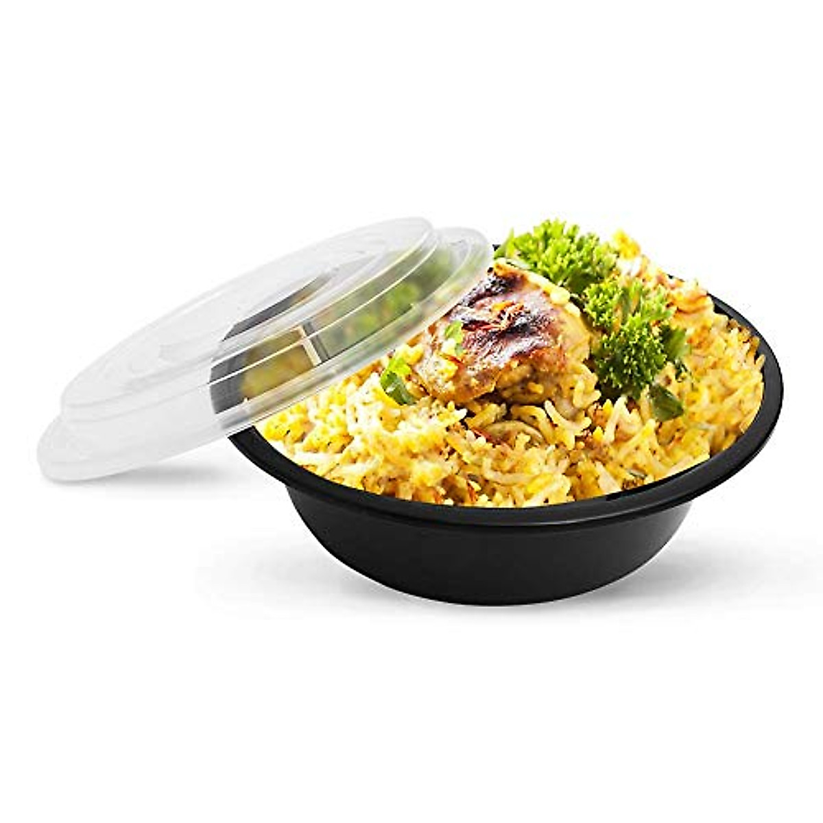 DHG PROFESSIONAL 50 Sets 24oz Meal Prep Containers with Lids, Microwavable Plastic BPA free