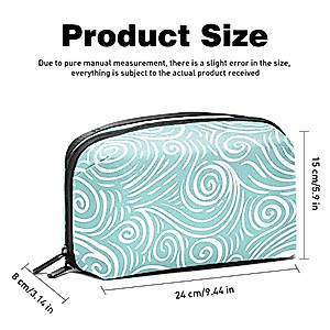 Travel Cord Organizer, Tech Organizer, Electronics Organizer, Cable Organizer Bag, Modern Cartoon Abstract Wave Pattern