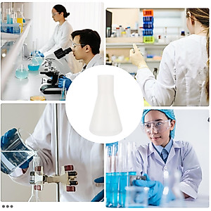 Beakers 10pcs Science Scientific Scale Erlenmeyer Flasks Laboratory Practical Plastic Lab Experiment Mouth for Jar Narrow Flask Supplies Conical Labs Experimental Glass