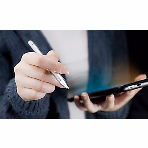 BoxWave Stylus Pen Compatible with Oppo Reno Z - AccuPoint Active Stylus, Electronic Stylus with Ultra Fine Tip for Oppo Reno Z - Metallic Silver