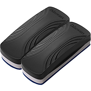 Ddaowanx Whiteboard Eraser, Magnetic Dry Erase Eraser, Glass Board Eraser,School and Office Supplies, Pack of 2 (Black)