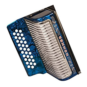Hohner Corona II Classic Diatonic Accordion - Keys of F/Bb/Eb - Pearl Dark Blue