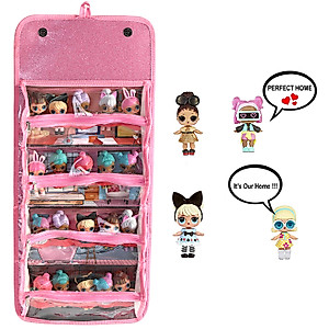 Leeche Storages & Display Case for Dolls Compatible with All LOL Surprise Dolls,Easy Carrying Storage Organizer Clear View Case(Dolls Not Includ)