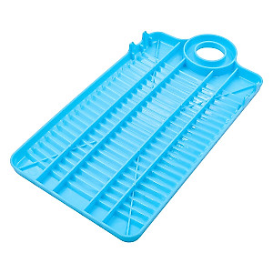 NUZAMAS Mini Plastic Washboard Fashion Washboard Non-Slip Washboard Clothes Washboard Hand Wash Board for Home Laundry Accessories Blue