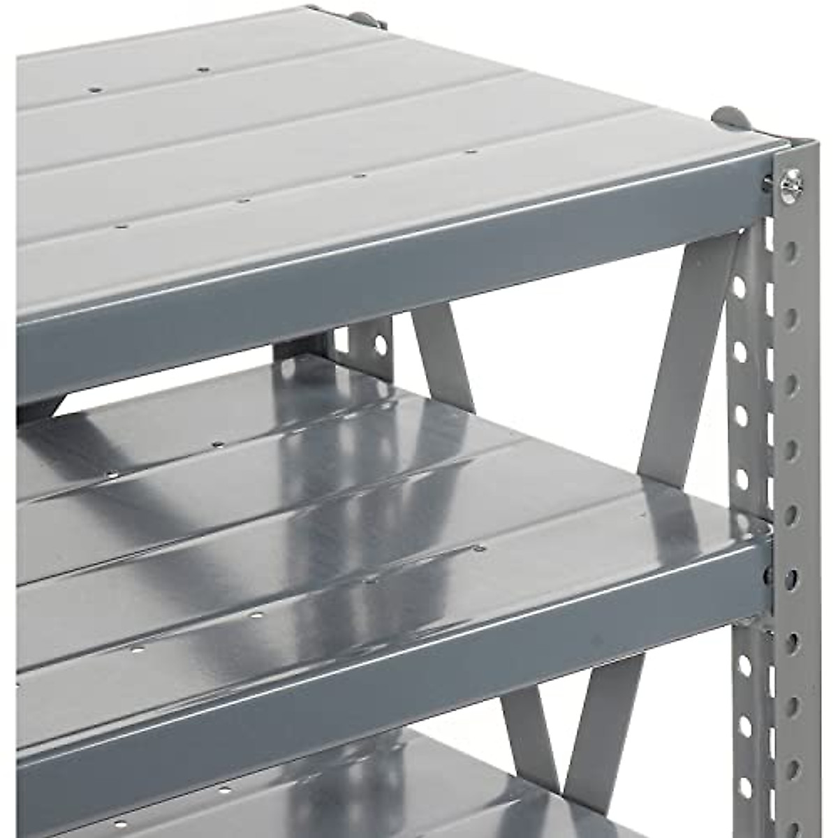 Global Industrial Open Bin Shelving w/7 Shelves & 48 White Bins, 36x12x39