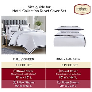 Mellanni Duvet Cover Set - 3 PC Iconic Collection Bedding Set - Hotel Luxury, Extra Soft & Cooling - Microfiber - Button Closure and Corner Ties (King, Hotel Gray)
