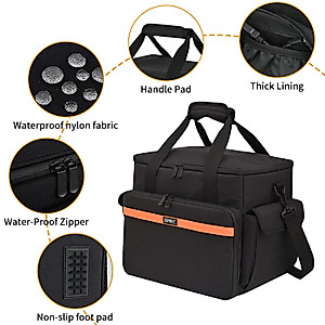 Carrying Case Compatible with Jackery Explorer 240/300/160/GOLABS R300/Anker 521 Portable Power Station,Waterproof Travel Storage Bag with Multiple Pockets for Charging Cable and Accessories(Bag Only)