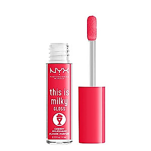NYX PROFESSIONAL MAKEUP This Is Milky Gloss, Lip Gloss with 12 Hour Hydration, Vegan - Cherry Milkshake (Cherry Pink)