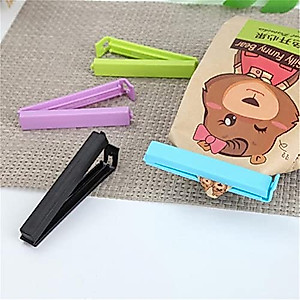 Ellylian 6 Pcs Plastic Chip Clips For Food Packages, Curved Design Sealing Bag Clips For Food, Kitchen And Home
