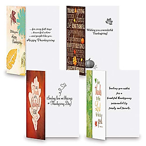 Current Faith Thanksgiving Greeting Cards Set - Themed Religious Holiday Card Variety Value Pack, Set of 12 Large 5 x 7-Inch Cards, Assortment of 12 Unique Designs, Envelopes Included