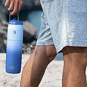 BOTTLE BOTTLE Stainless Steel Water Bottle with Straw and Lid, 32oz Vacuum Insulated Water Bottle Flask, Stay Cold for 24 Hrs, Hot for 12 Hrs, Leak-Proof Wide Mouth Sports water bottle, blue