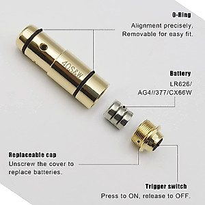 ARKSight Dry Fire Training Cartridge 380ACP and 40S&W Laser Training Cartridge Integrated Snap Cap, Red Laser Bullet
