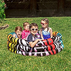 Poolmaster Inflatable Swimming Pool Kiddie Pool, Rainbow Zebra