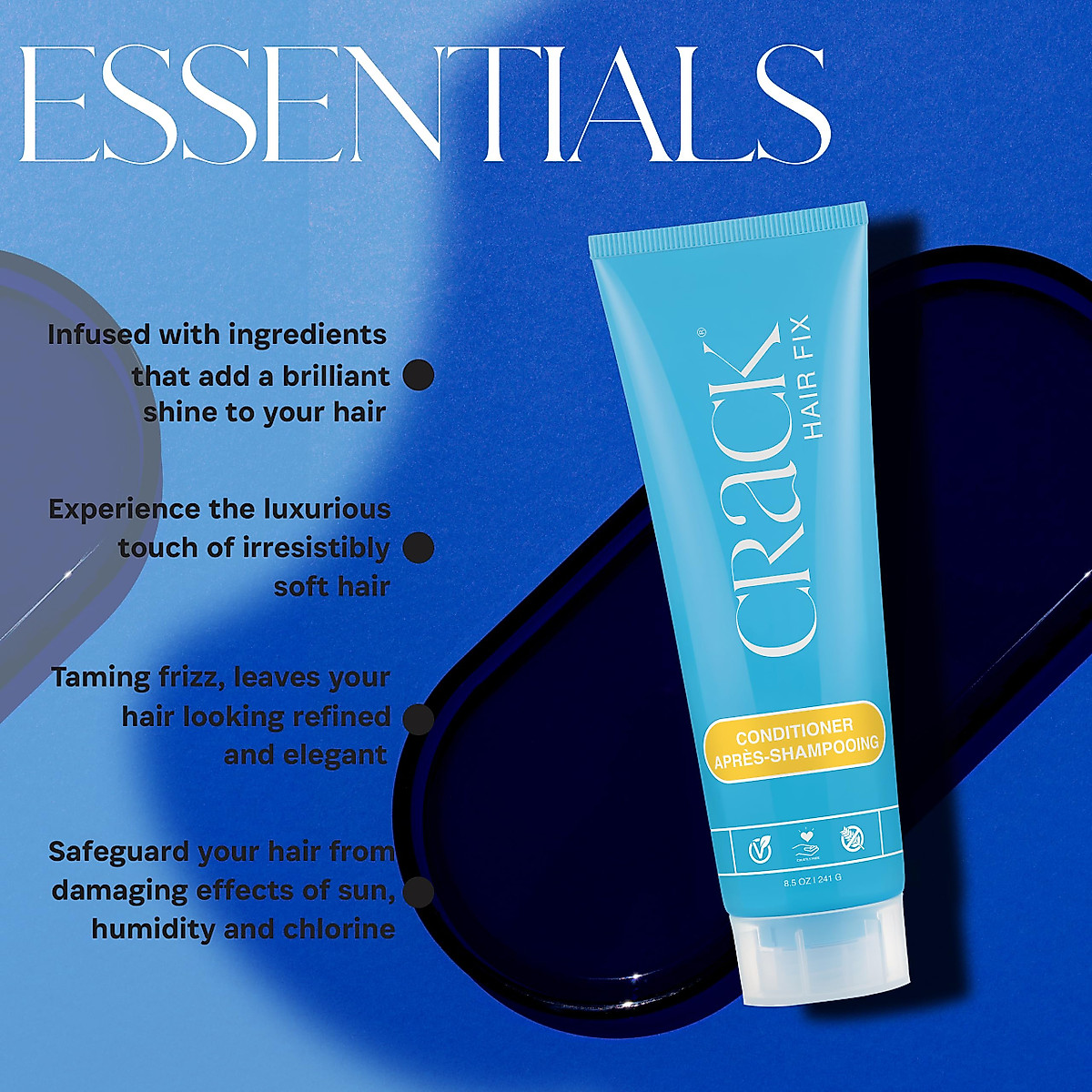 Crack HAIR FIX Conditioner 8.5 fl oz - Nourishing and Hydrating Conditioner Create To Detangle, Tame, And Improve The Resiliency Of Your Hair