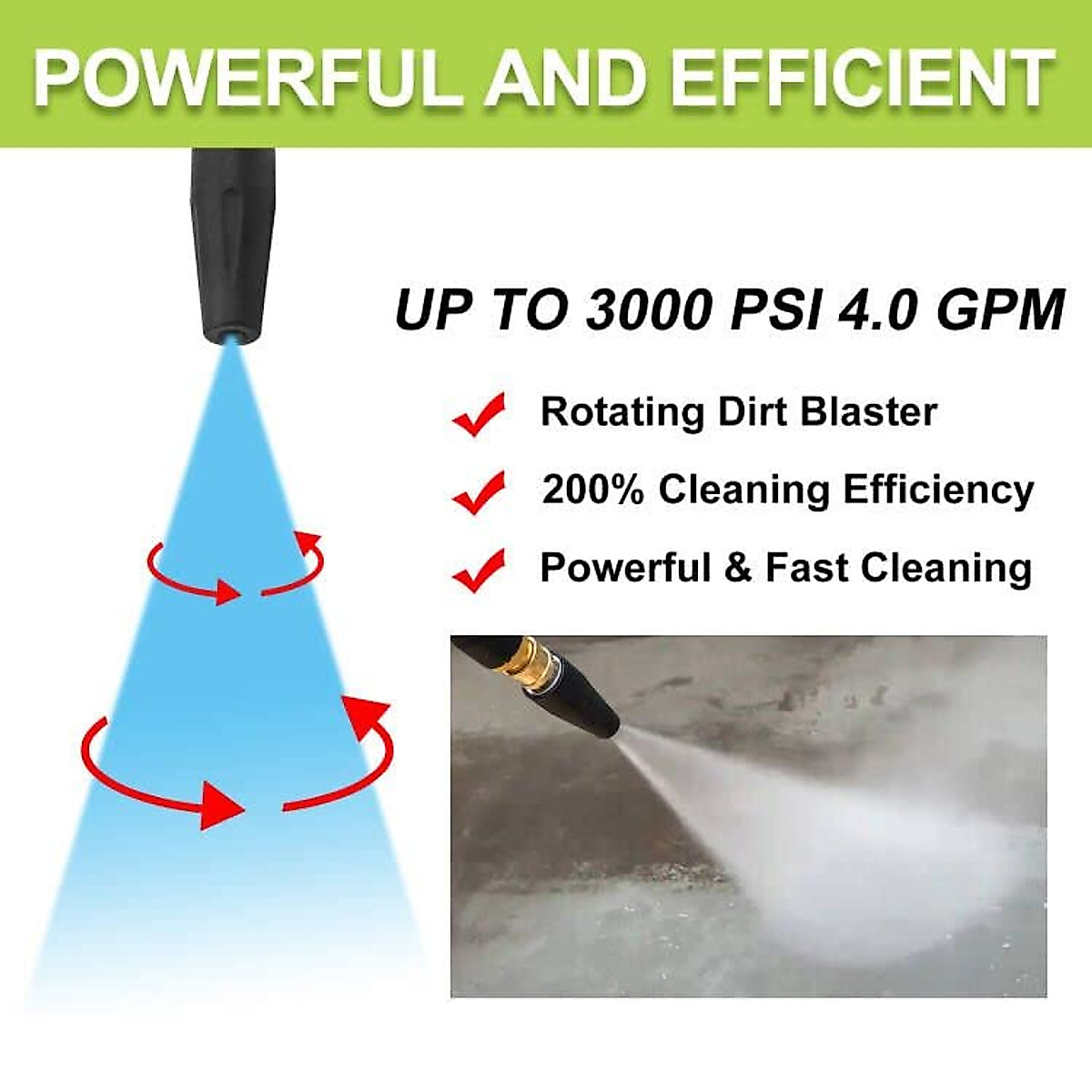 Pressure Washer Foam Cannon Snow Foam Lance & Extension Wand with 1/4” Quick Connector & 5 Spray Tips & Turbo Nozzle for Portland Husky Ryobi Greenworks Pressure Washer