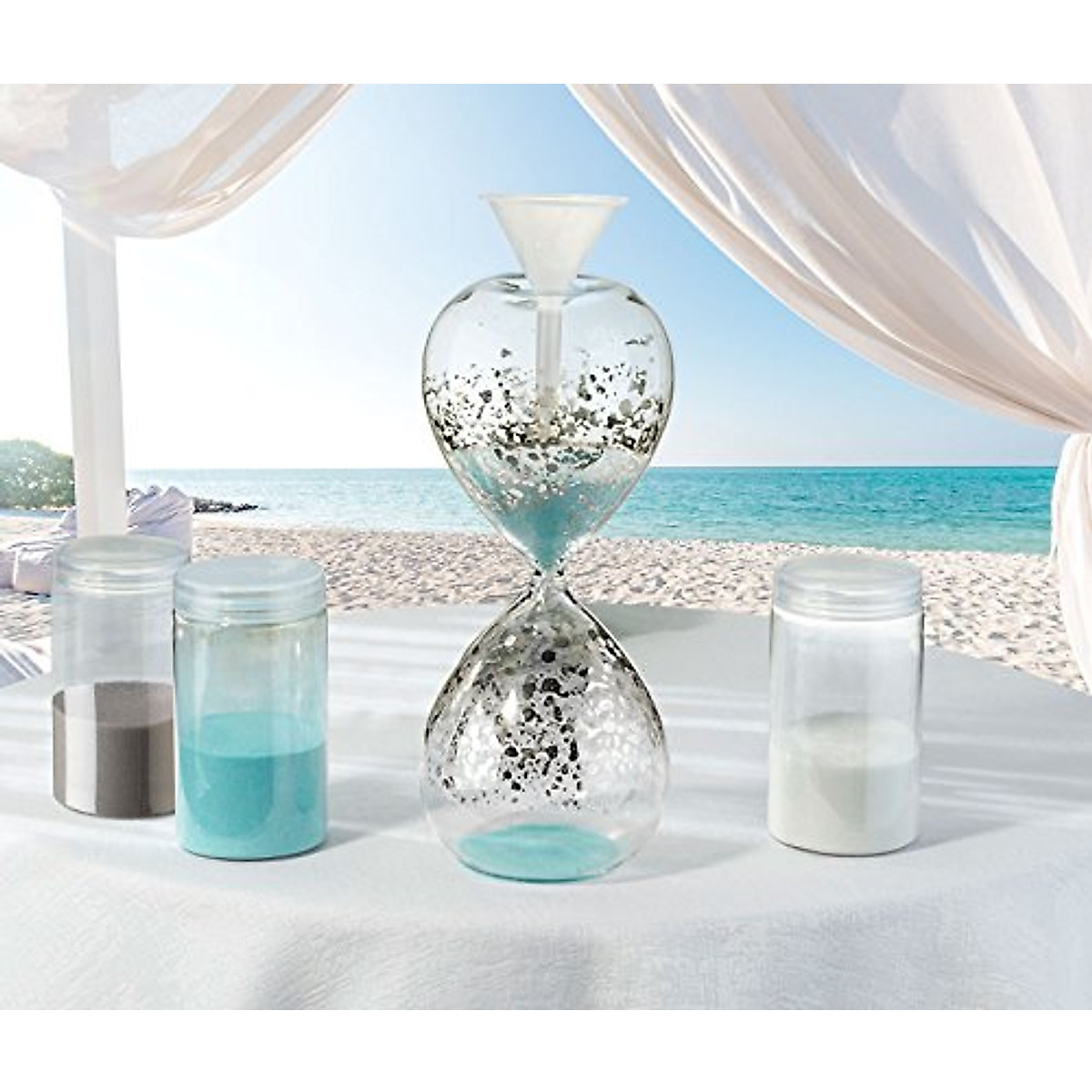 Lillian Rose Unity Sand Hour Glass, 8" x 3.25", Clear