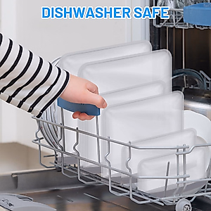 CIVJET 6 Pack Reusable Gallon Freezer Bags, Dishwasher Safe, BPA Free, Silicone, Zipper Closure, Red, Green, Food Storage