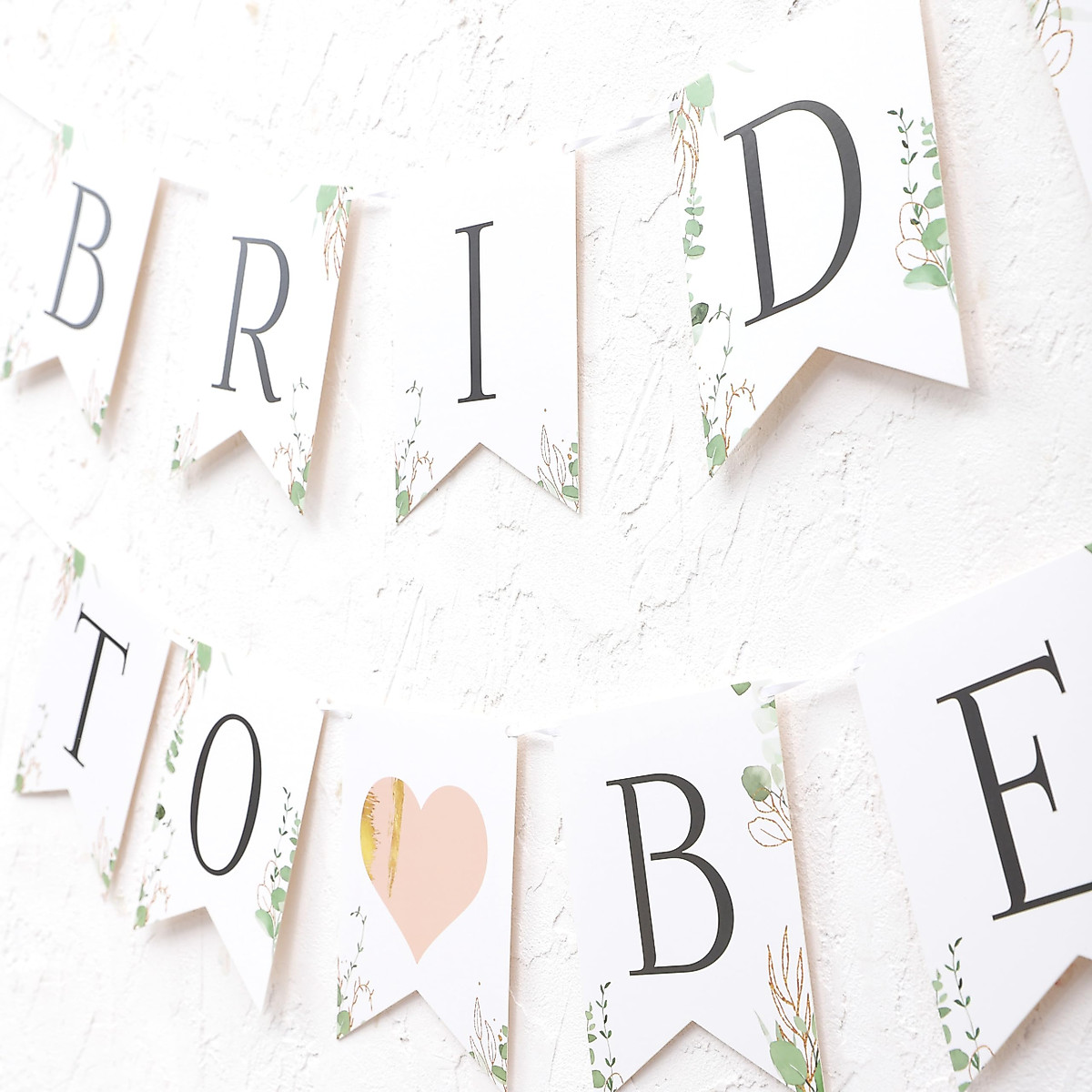 Bride To Be Banner - Bridal Shower Decoration,Greenery Bride To Be Banner,Bachelorette Party Banner,Engagement And Wedding Party Decorations,