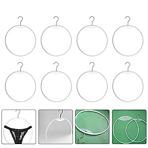 Cabilock 10Pcs Underwear Display Ring Hanger Bikini Swimwear Drying Holder Lingerie Hoop Hanger Round Clothes Rack Stands Scarf Hangers Closet Organizer