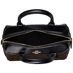 Coach F32203 Signature Shoulder Bag, PVC Leather, 2-Way, Brown/Black