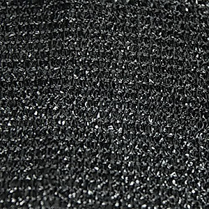 Hanjet 90% Outdoor Sun Shade Cloth, 10 x 12 Feet, Pergola, Deck, and Backyard Patio Sunshade with UV Protection, Heat Resistant HDPE Material, Reinforced Grommets, Black