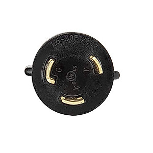 1FT Nema L6-30P 30-Amp Twist Locking Plug Male to 6-20R T-Blade adapter, STW 12-AWG 30A Generator 250V to 20A 250V 6-20/15R Adapter, L6-30 to 6-20R (6-15) Adapter
