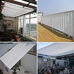 ALBN Sun Shade Cloth Shade Netting 90% UV Blocking Breathable Weather Resistance HDPE for Balcony Patio Garden Plants Covering (Color : White, Size : 2x4m)