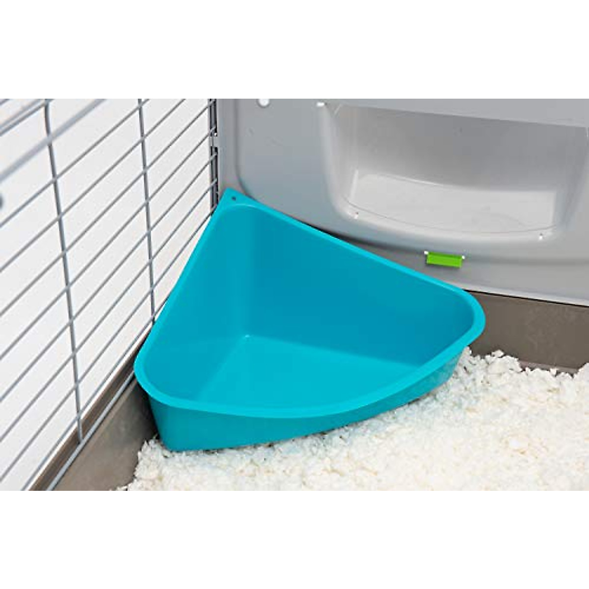 Lixit Corner Litter Pan for Ferrets, Rabbits, Rats, Guinea Pigs and Other Small Animals. (Blue Pack of 1)