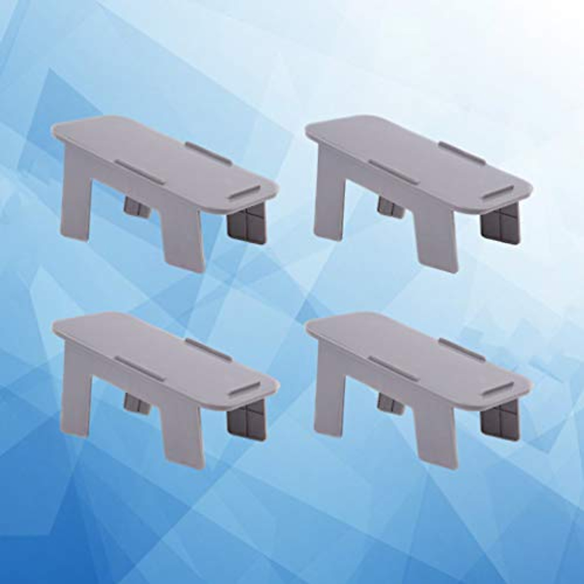 EXCEART White Shoe Cabinet 4pcs Shoe Slots Organizer Stackable Shoe Stacker Plastic Double Deck Shoe Rack Holder Boot Stand Dividers Space Saver for Closet Organization (Grey) Corner Shoe Rack