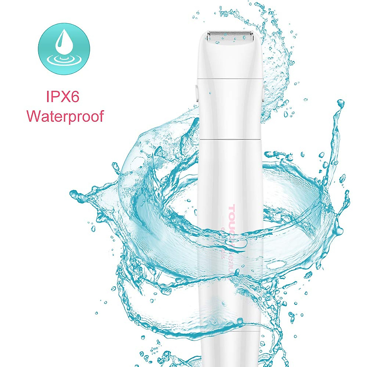 TOUCHBeauty Bikini Trimmer for Women, IPX6 Facial & Eyebrow Hair Trimmer with Case, Painless Body Shaver, Nose Hair Trimmer TB-1753