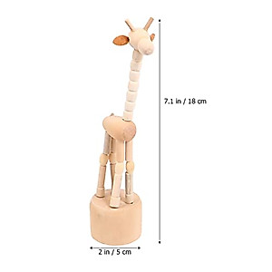 Wood Painting Crafts, Unfinished Wood Cutouts Animals, Wooden Paint Crafts for Painting Wooden Ornaments DIY Crafts Art Project for Home Decoration, Dinosaur, Giraffe Shap