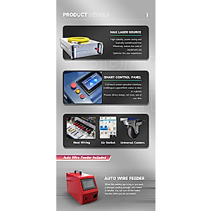 2 in1 Laser Welder Machine for Metal 2000W Mobile Laser Welding Machine Max Auto Wire Feeder 10m Fiber Cable Laser Welder Machine for Metal Stainless Steel Iron Aluminum Copper